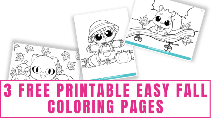 3 Free Printable Easy Fall Coloring Pages