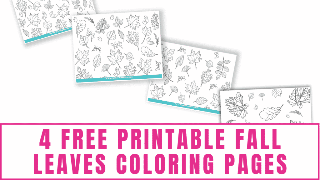 4 Free Printable Fall Leaves Coloring Pages