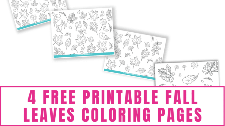 4 Free Printable Fall Leaves Coloring Pages