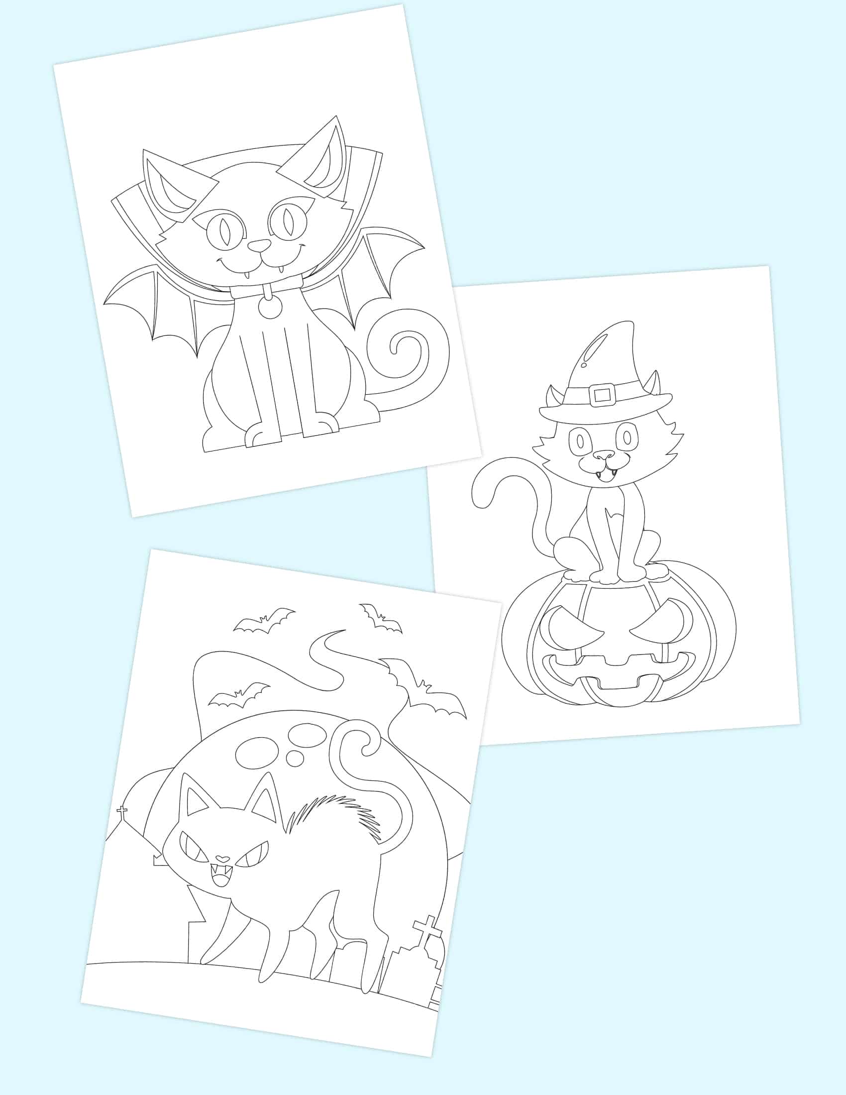 girl halloween cat coloring pages