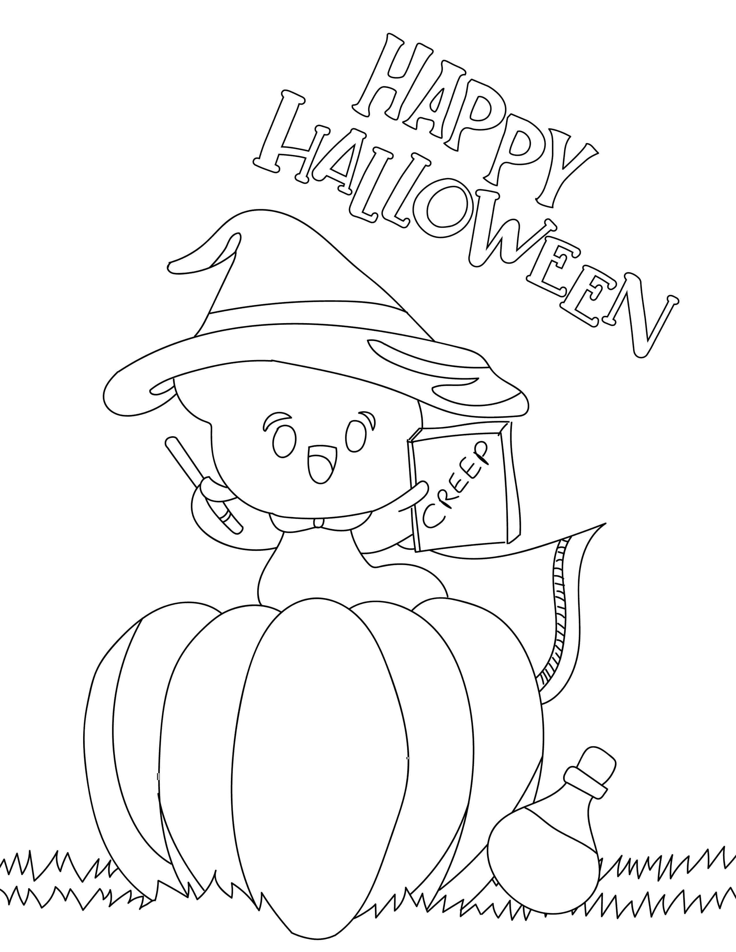 Happy Halloween Coloring Pages Free Printable