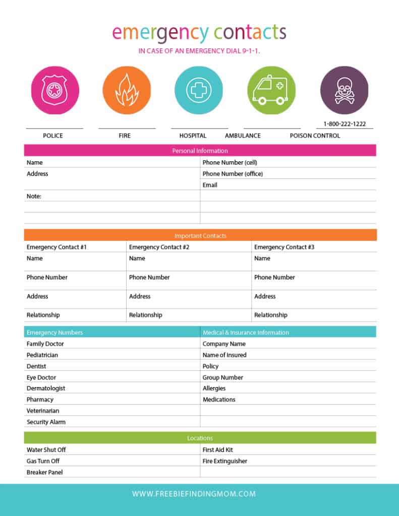 Emergency Information Form For Babysitters Printable Familyeducation Babysitting Emergency 