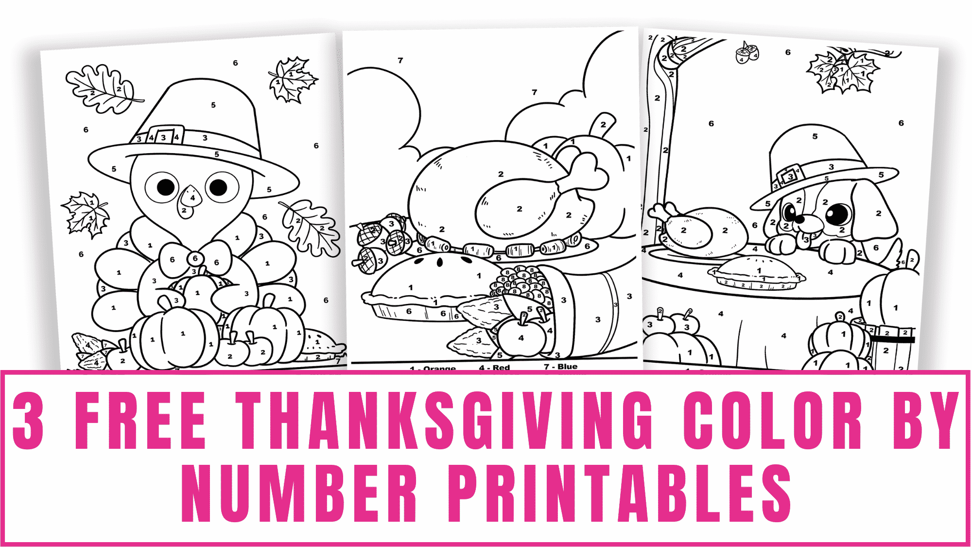 3 Free Thanksgiving Color By Number Printables LaptrinhX News