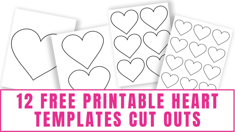3 Free Printable Cute Heart Drawings