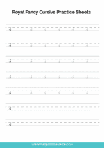 Printable Cursive Alphabet Practice Sheets: Royal Fancy Lowercase S
