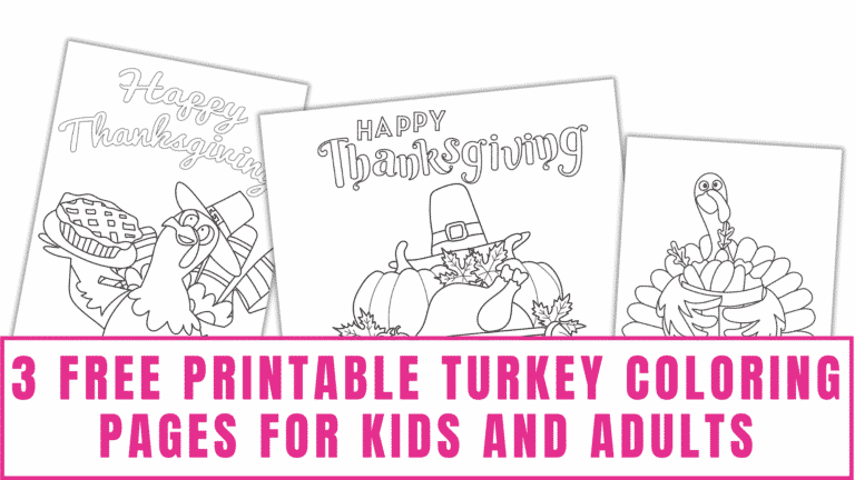 3 Free Printable Turkey Coloring Pages - Freebie Finding Mom