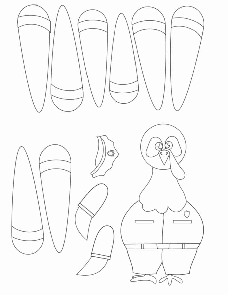 Blank Disguise A Turkey Template Printable Word Searches