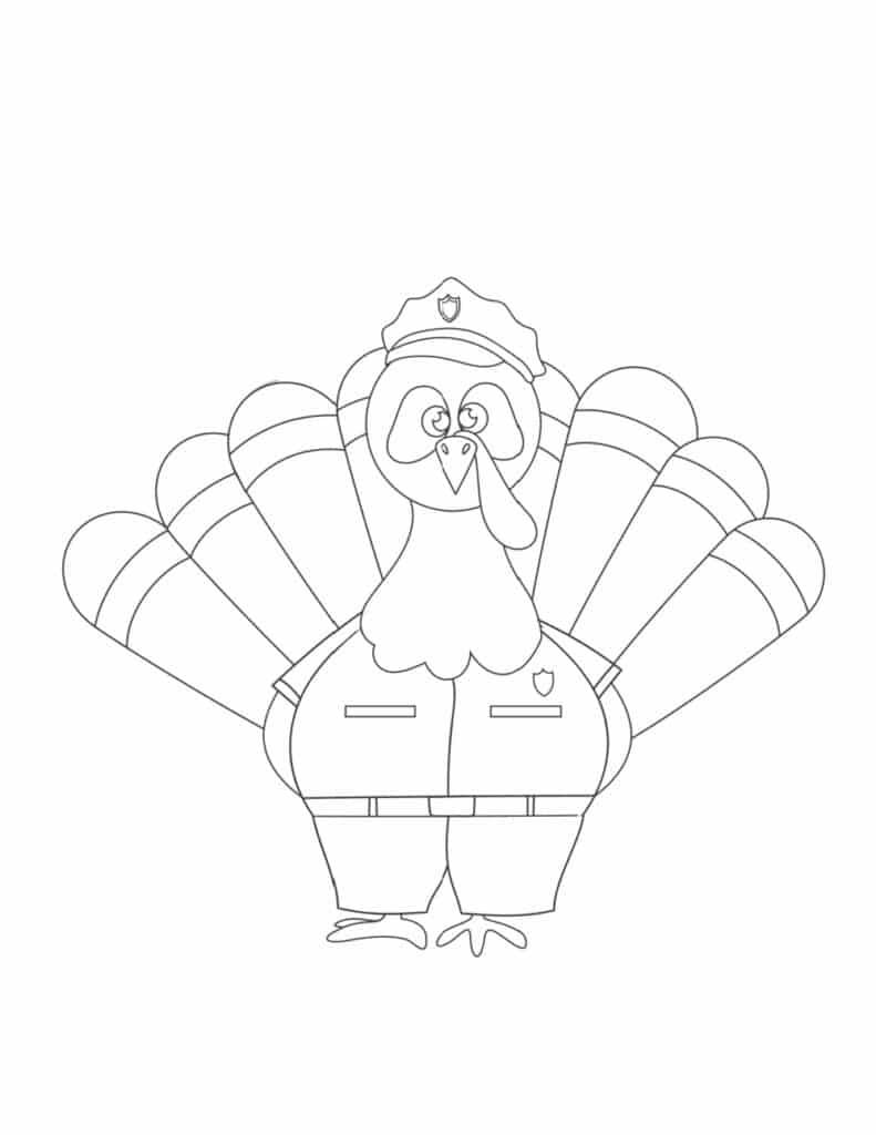 Disguise Template Printable Police Turkey Disguise Printable Templates
