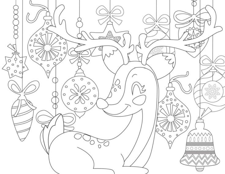 3 Printable Christmas Coloring Pages for Adults - Freebie Finding Mom