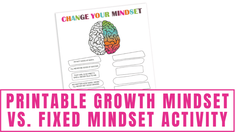 Growth Mindset vs. Fixed Mindset Activity - Freebie Finding Mom