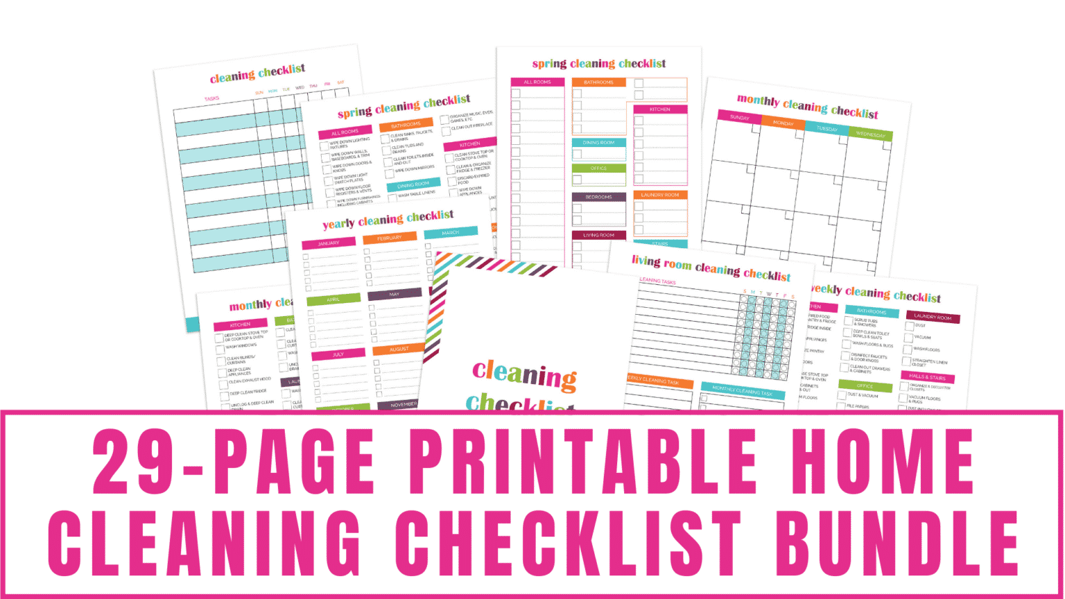 Professional House Cleaning List Printable Checklist