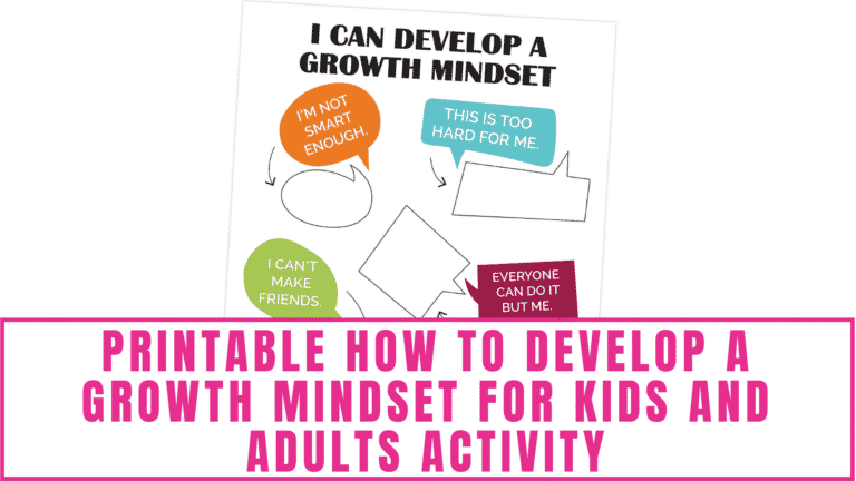 Growth Mindset vs. Fixed Mindset Activity - Freebie Finding Mom