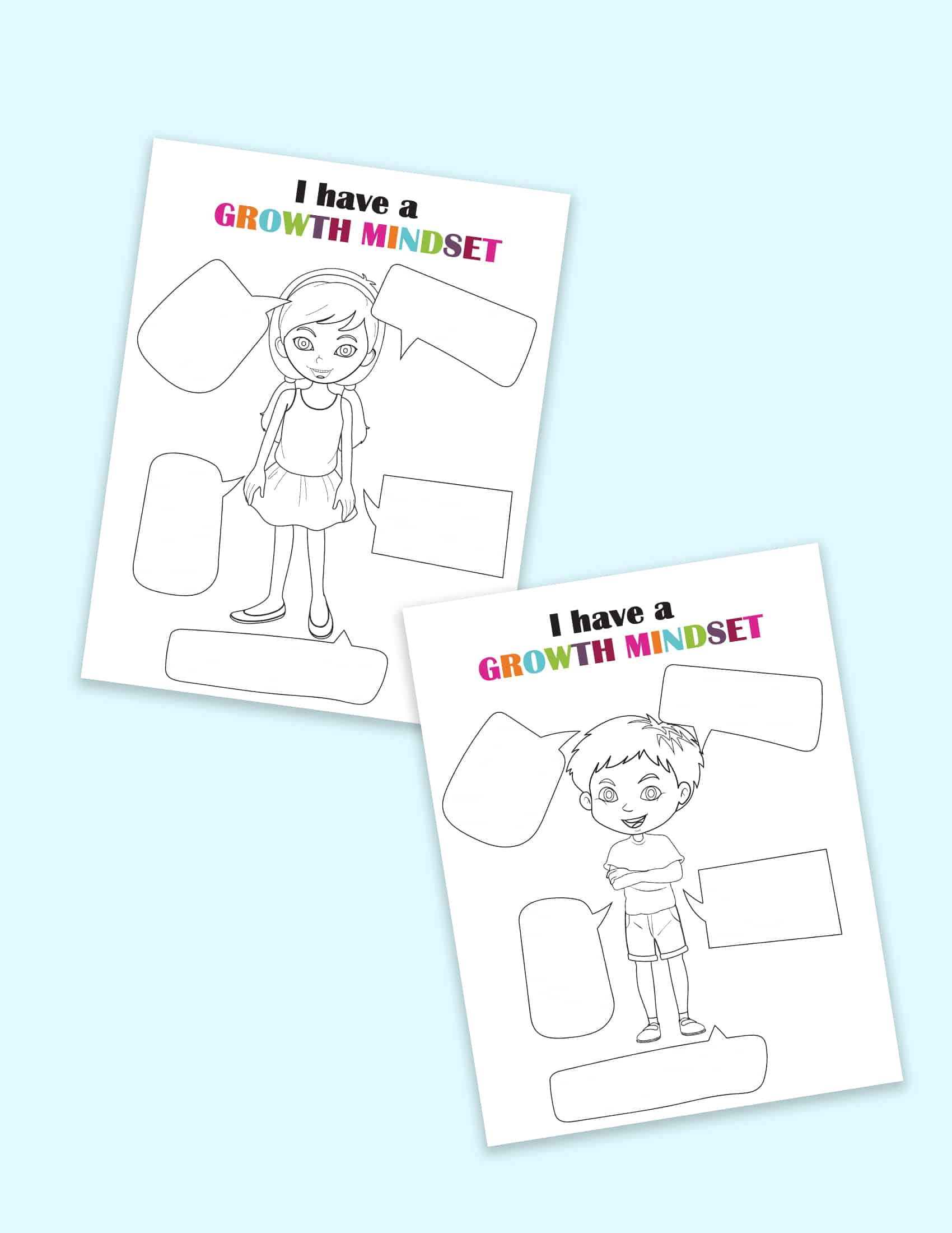 2 Printable Growth Mindset for Kids Activities