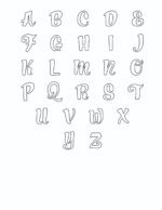 Printable Cursive Bubble Letters Alphabet