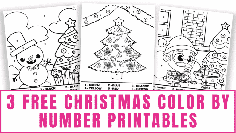 3 Free Christmas Color by Number Printables