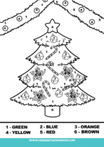 3 Free Christmas Color by Number Printables