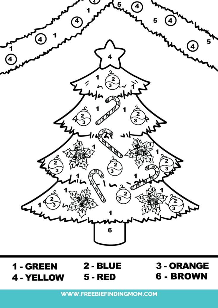 3 Free Christmas Color by Number Printables