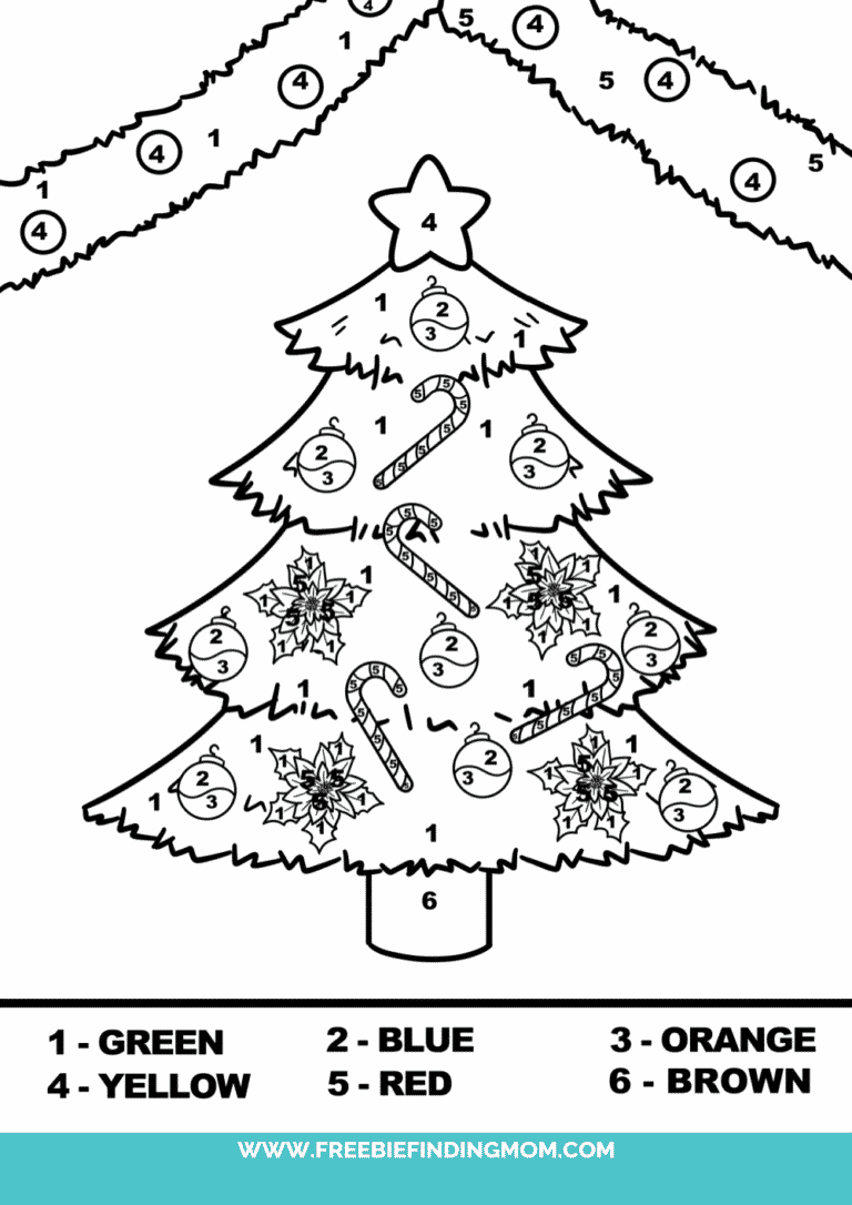 3 Free Christmas Color by Number Printables