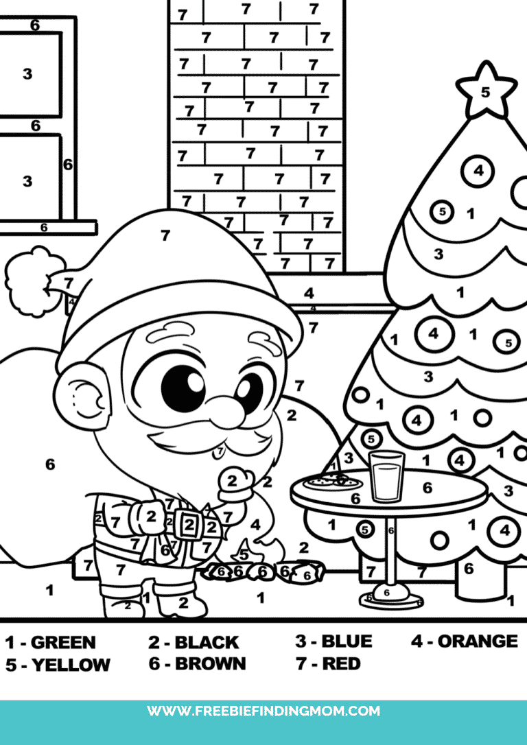 3 Free Christmas Color by Number Printables