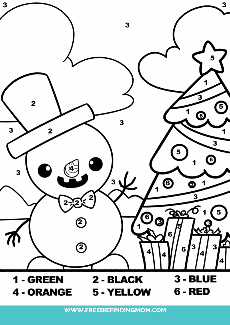 3 Free Christmas Color by Number Printables
