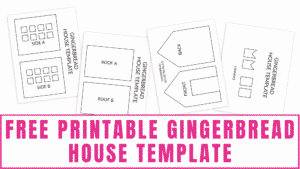 Free Printable Gingerbread House Template