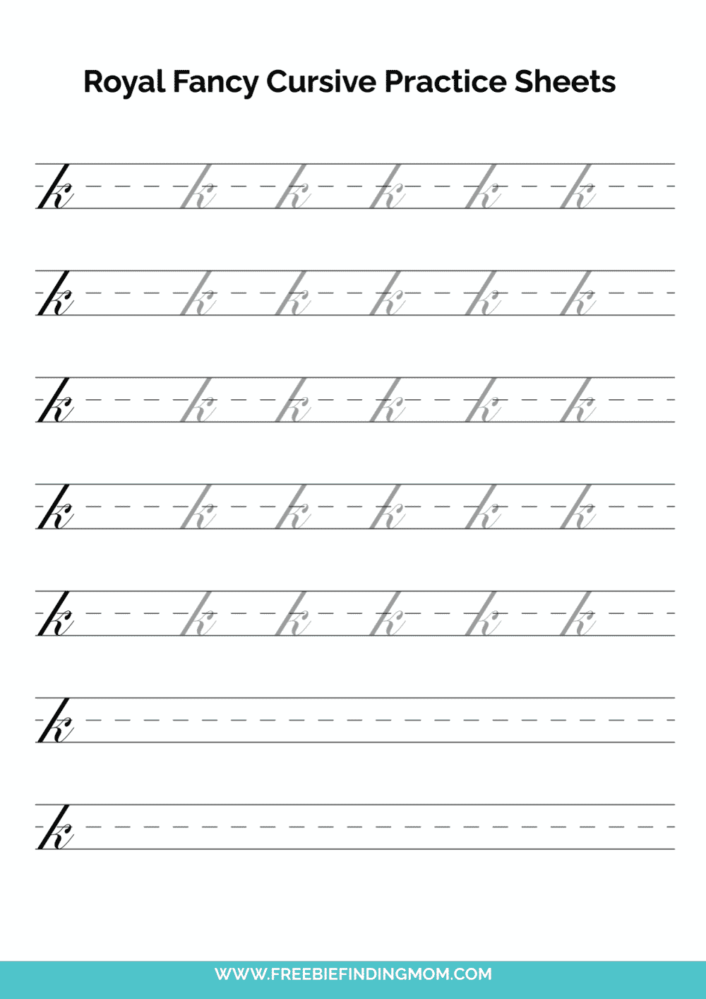 Cursive Letter K Lower Case