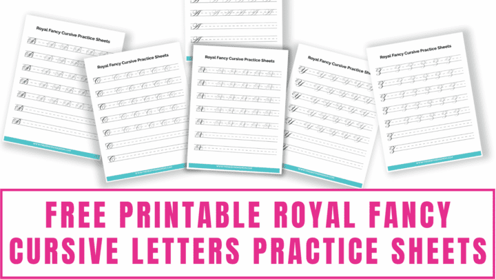 Free Royal Fancy Cursive Letters Practice Sheets - Freebie Finding Mom