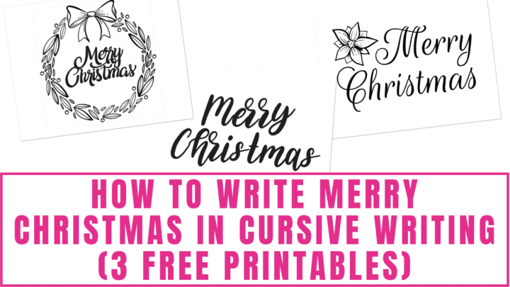 How to Write Merry Christmas in Cursive Writing