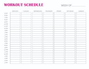 Weekly Workout Schedule for Men and Women - Freebie Finding Mom