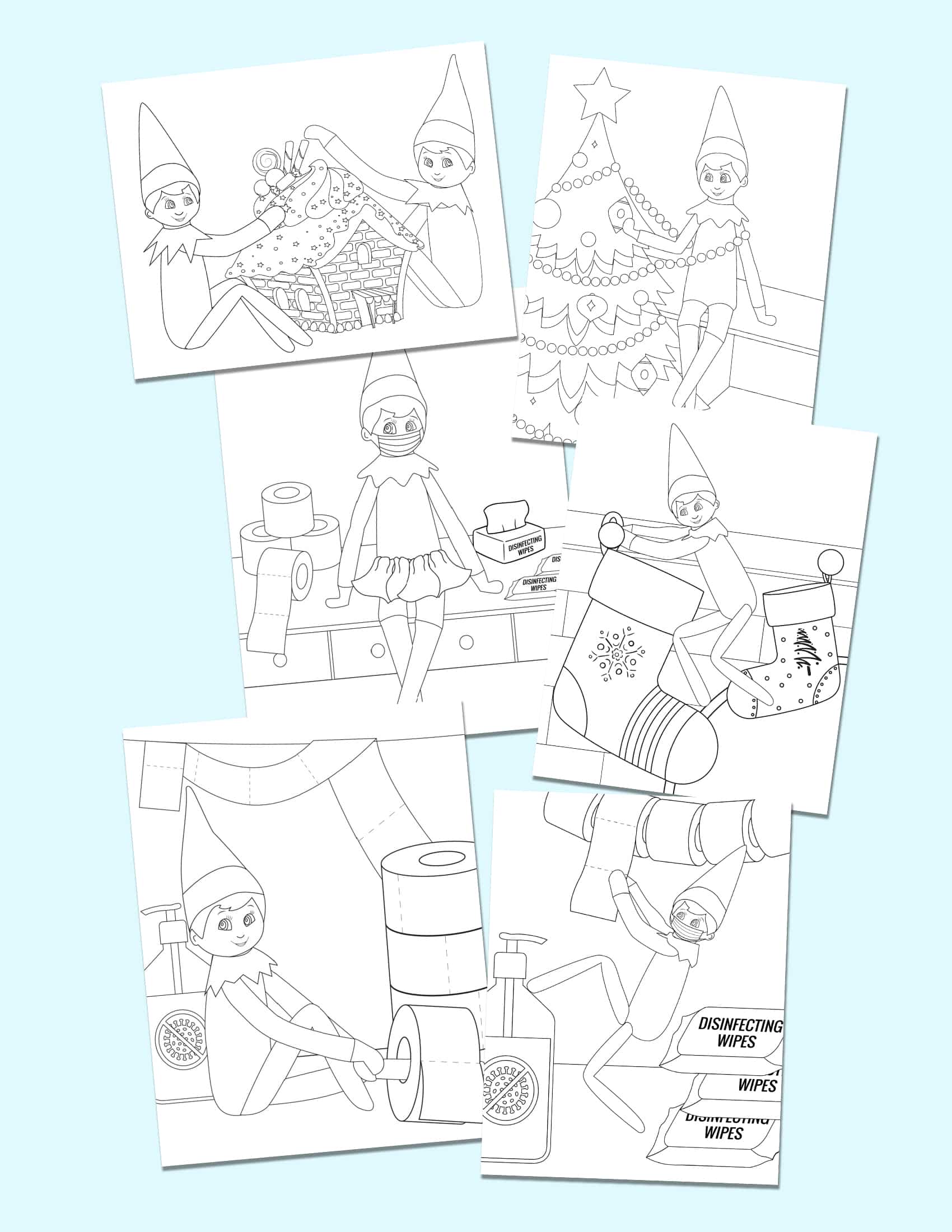 skoob shelf elf coloring pages