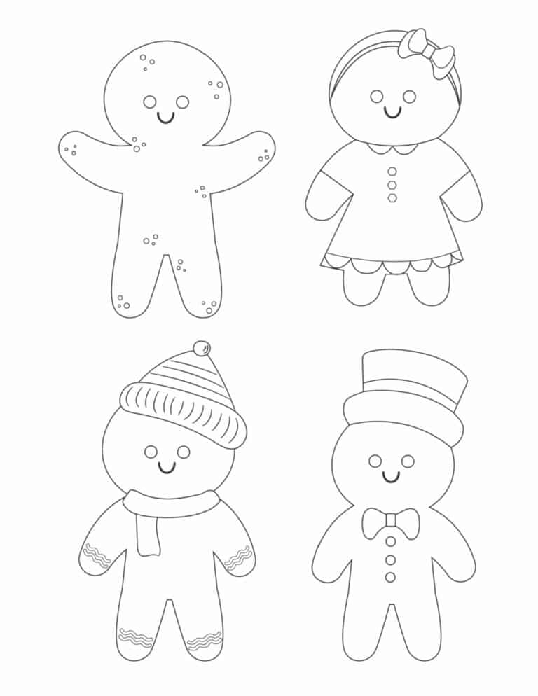 9 Free Printable Gingerbread Man Templates