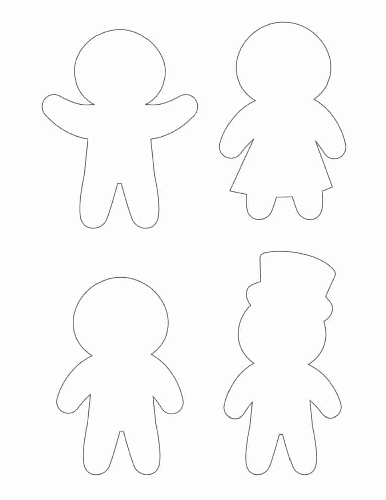 9 Free Printable Gingerbread Man Templates