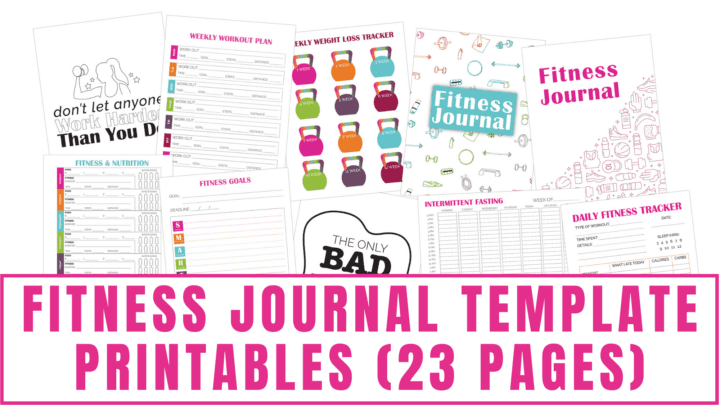 Fitness Journal Template Printables (23 Pages)
