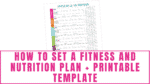 Fitness and Nutrition Plan Tips + Printable - Freebie Finding Mom