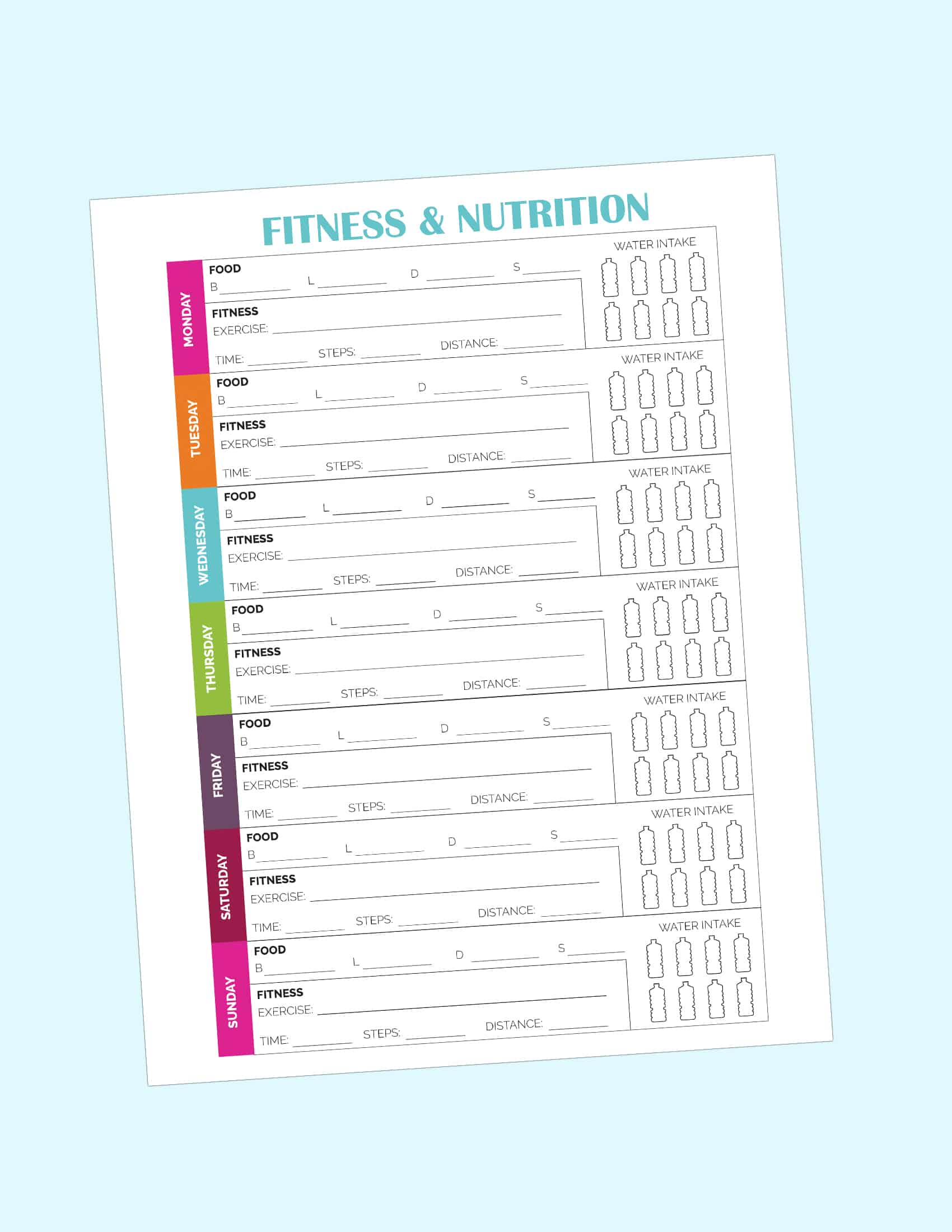 Fitness and Nutrition Plan Tips + Printable - Freebie Finding Mom