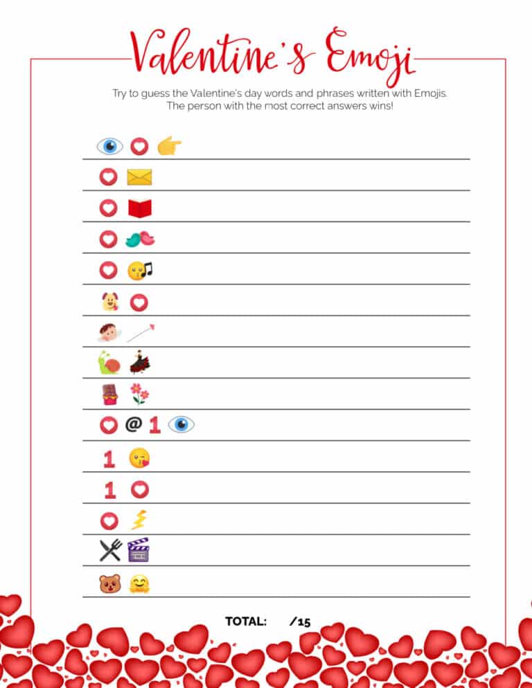 6 Printable Valentines Games for Kids