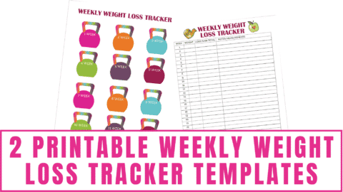 2 Printable Weekly Weight Loss Tracker Templates