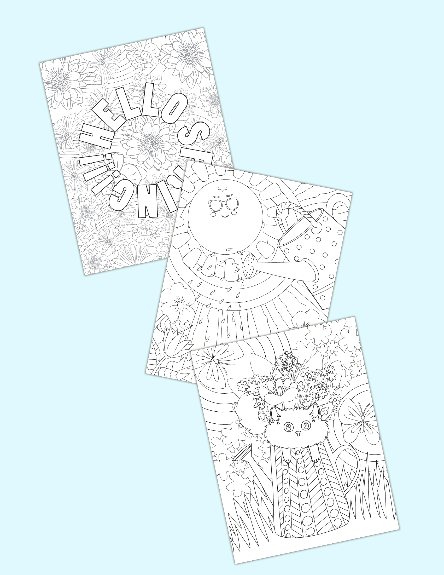 3 Spring Coloring Pages for Kids and Adults - Freebie Finding Mom