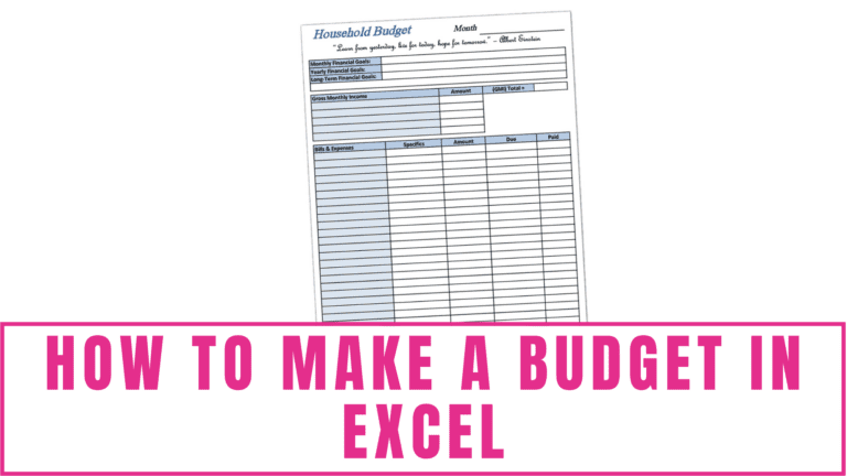 Free Budget Printables
