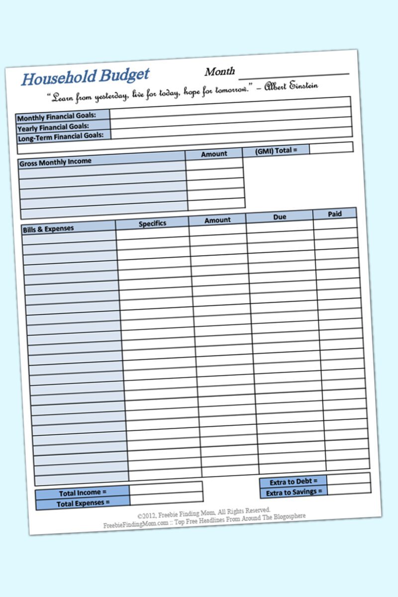 Budget Planner Printables