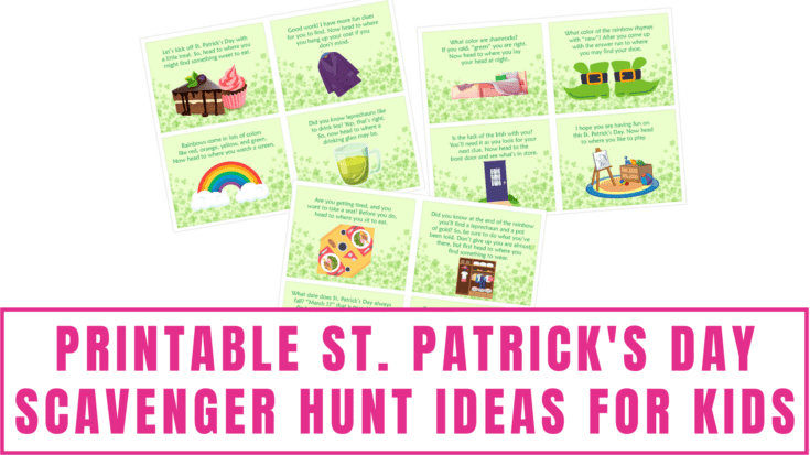 Printable St. Patrick's Day Scavenger Hunt Ideas - Freebie Finding Mom