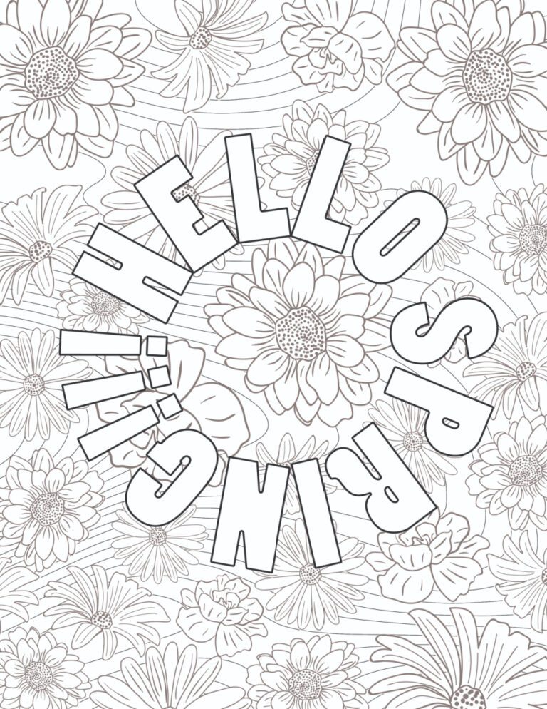 3 Spring Coloring Pages for Kids and Adults - Freebie Finding Mom
