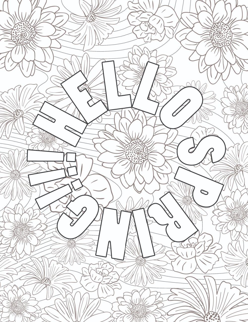 3 Spring Coloring Pages for Kids and Adults - Freebie Finding Mom