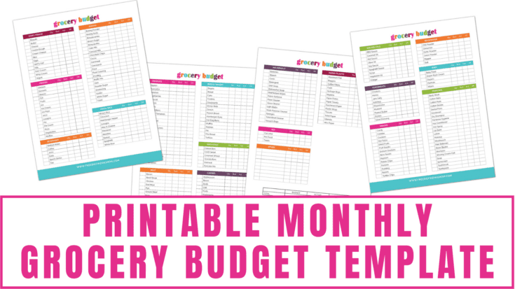 Printable Monthly Grocery Budget Template