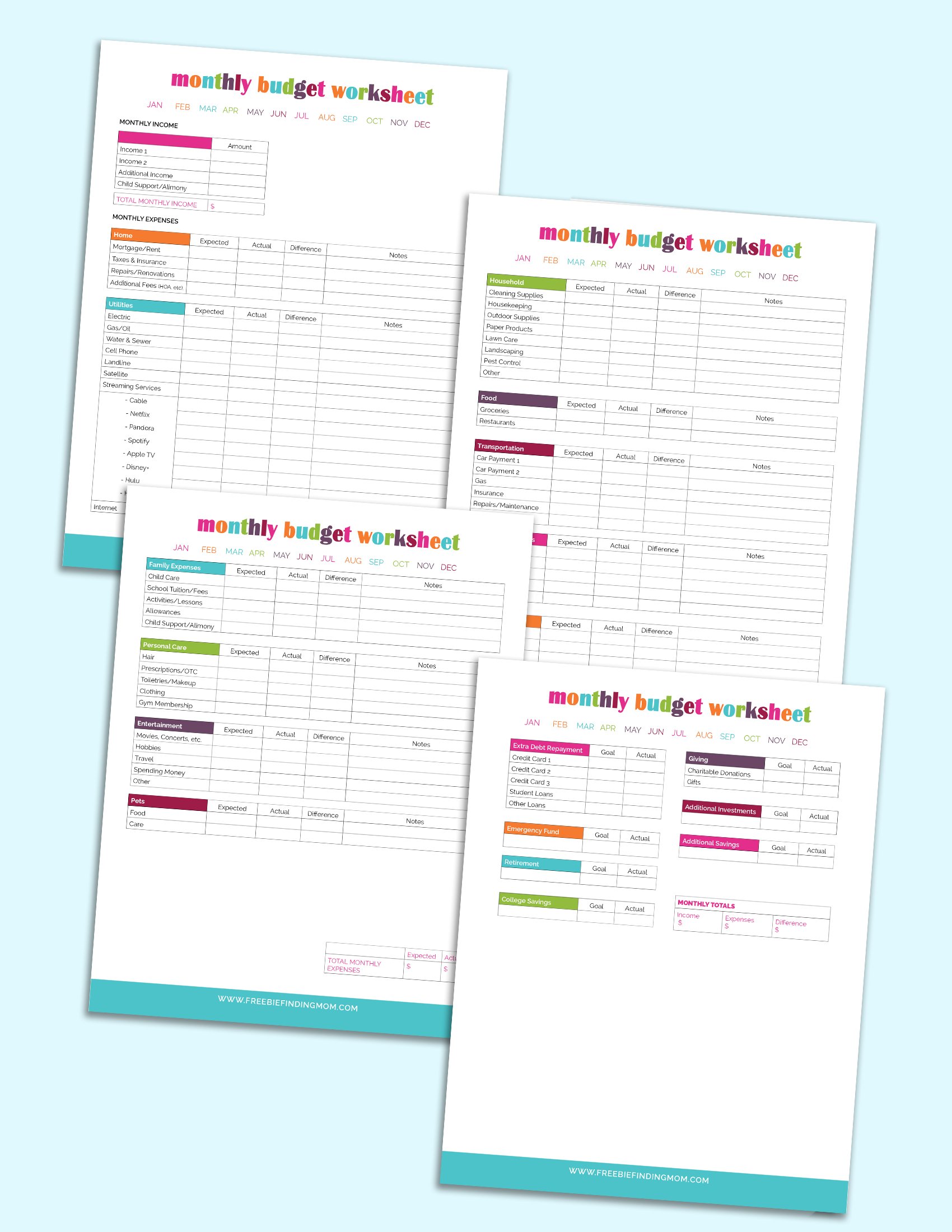 Simple Monthly Budget Planner MONTHLY BUDGET TEMPLATE – Simply Love