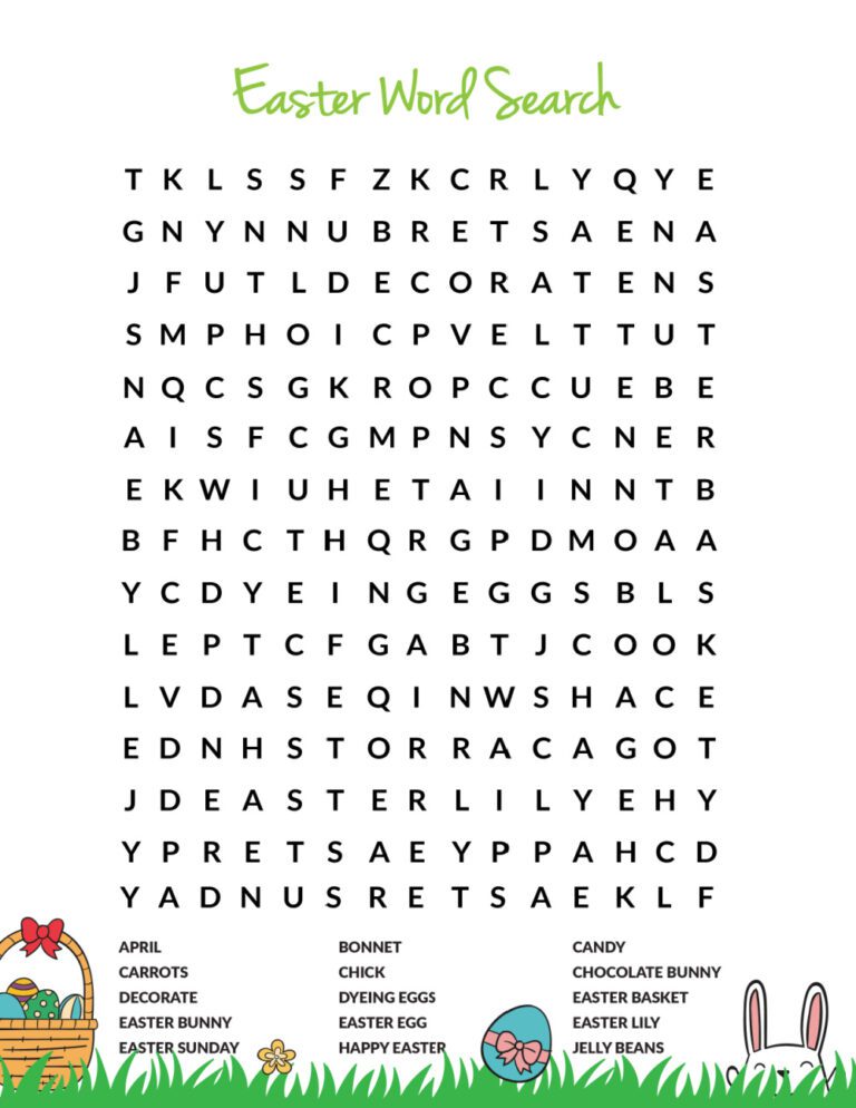 Free Easter Word Search Printable For Kids - Freebie Finding Mom