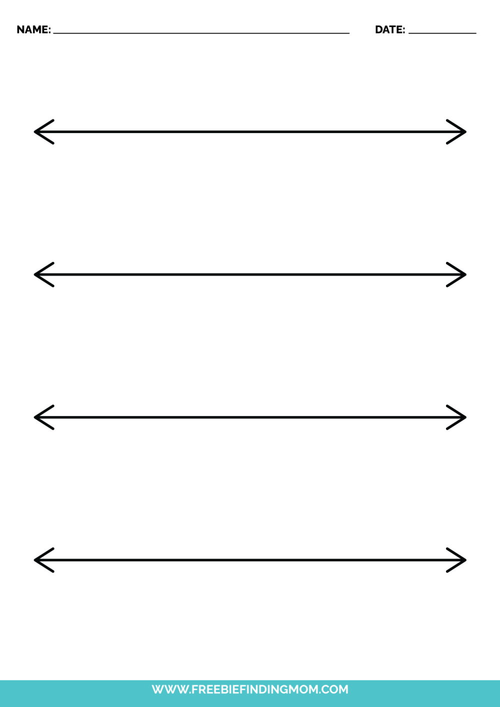 Blank Number Line Printable Printable Word Searches