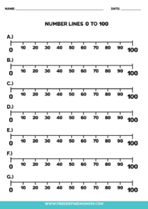 7 Free Integer Number Line Printables - Freebie Finding Mom