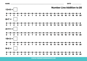 Free Printable Number Line to 20 PDFs - Freebie Finding Mom