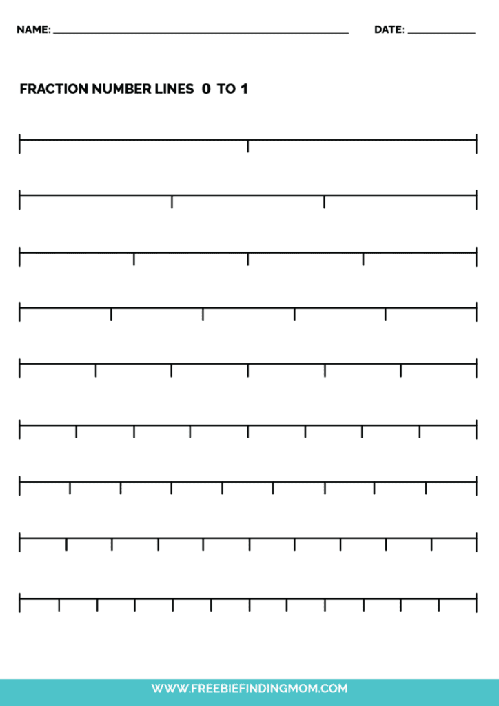4 Blank Number Lines (Printable PDF Downloads) - Freebie Finding Mom
